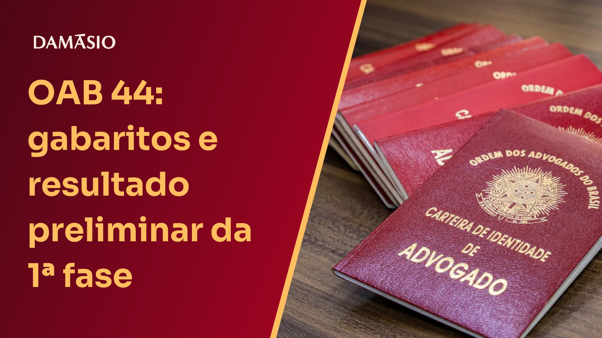 Resultado preliminar da 1° fase OAB 44 é divulgado - Blog do Damásio ...